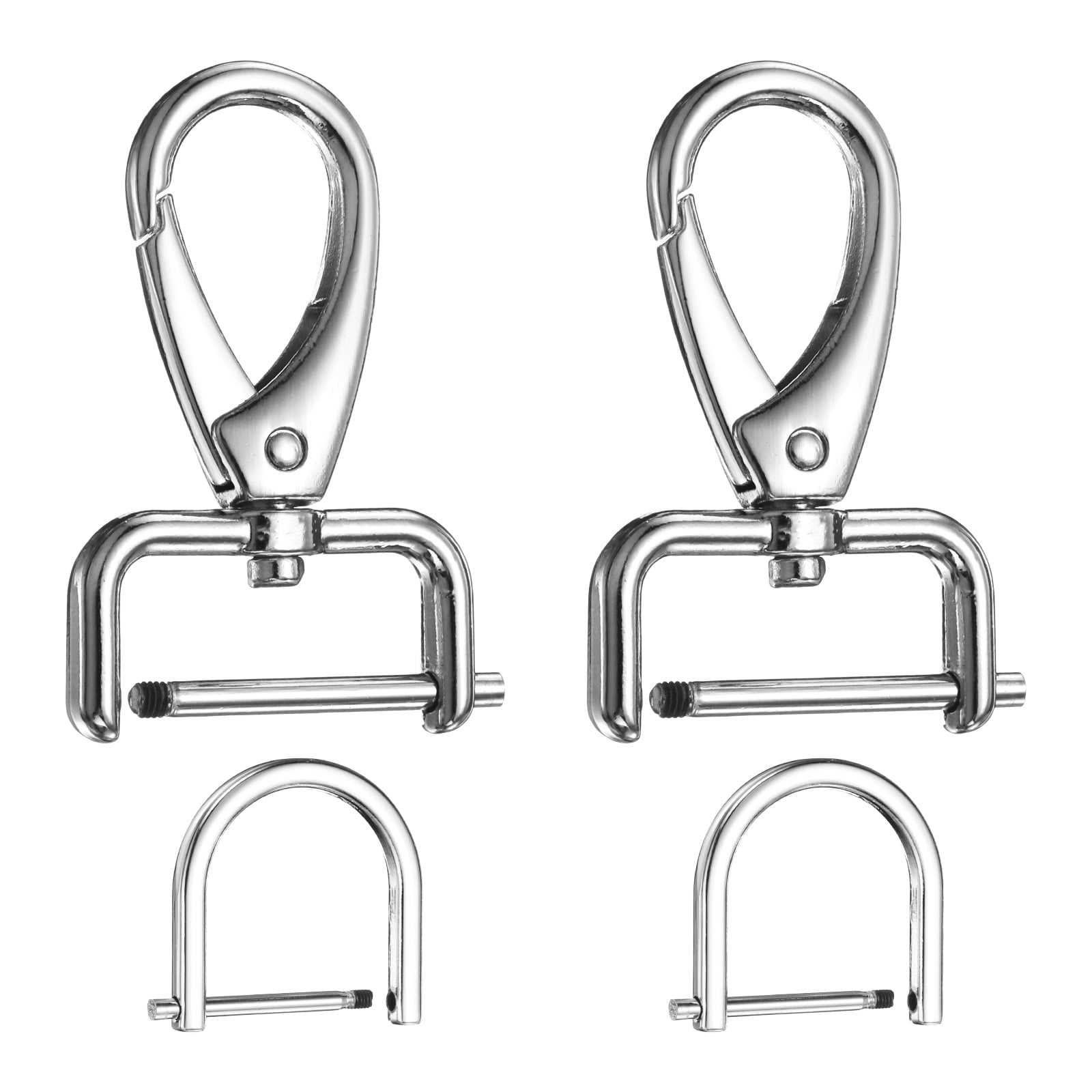 2pcs Detachable Snap Hook Swivel Clasp 7/64" (2.5mm) Zinc Alloy Lobster ...