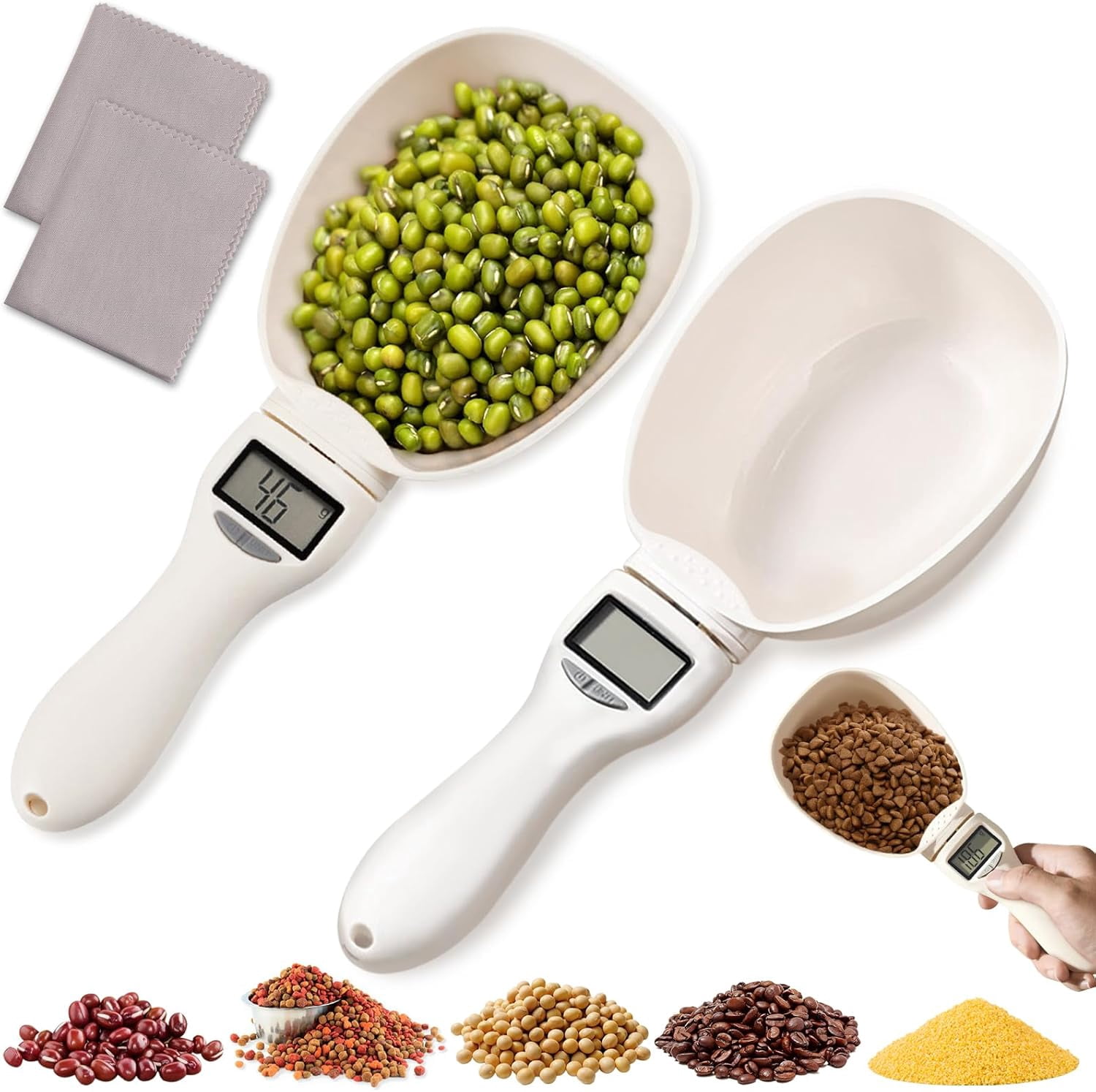 2pcs Digital Measuring Spoon Scale,Electronic Measuring Spoon 800g/0.1g ...