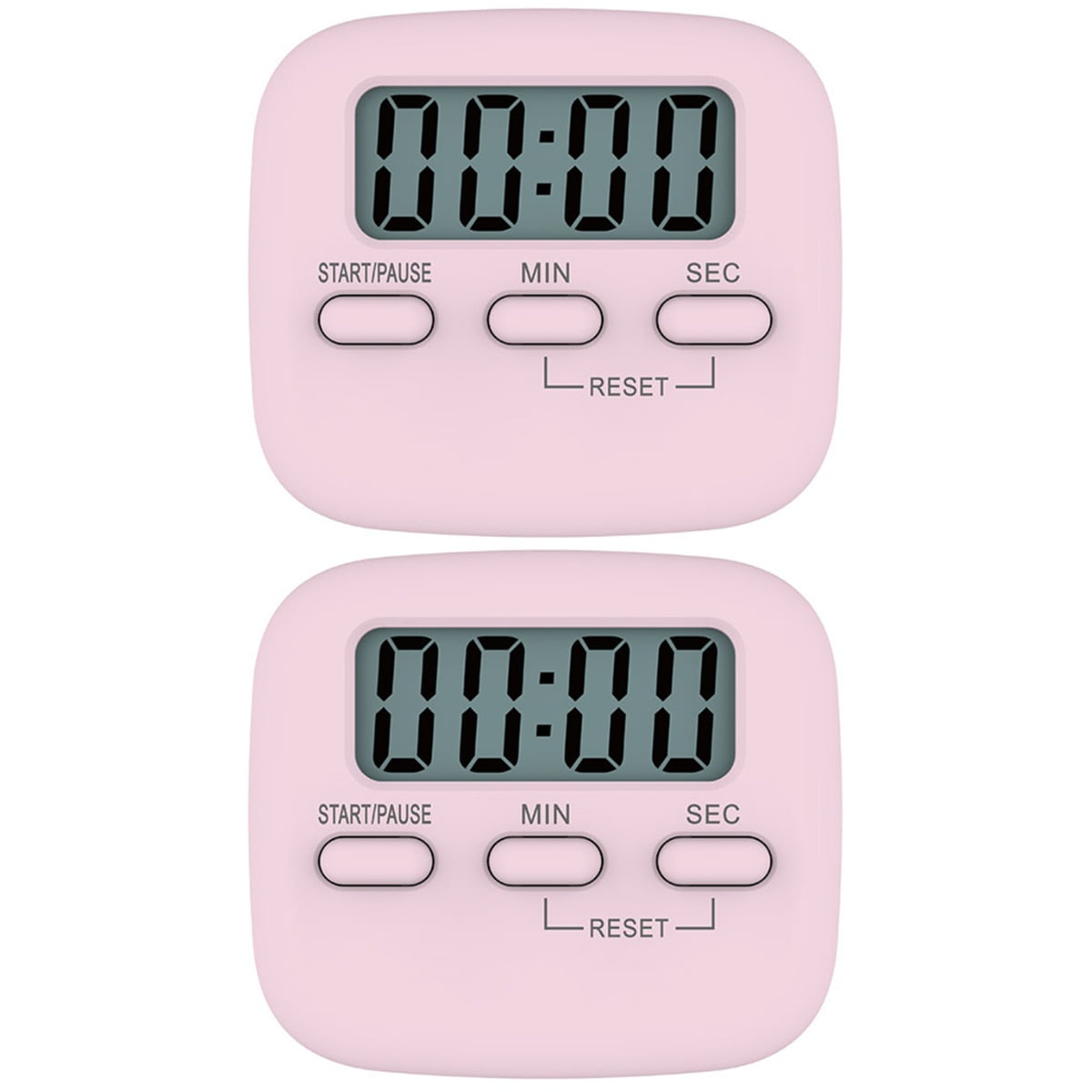 2pcs Digital Timer Countdown Stopwatch Student Alarm Kitchen Clock for ...