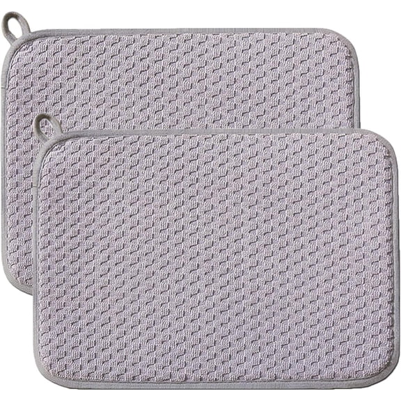 CERPXFF-Dish Drying Mats for Kitchen Counter 2 Pack, Dish Drying Pads ...