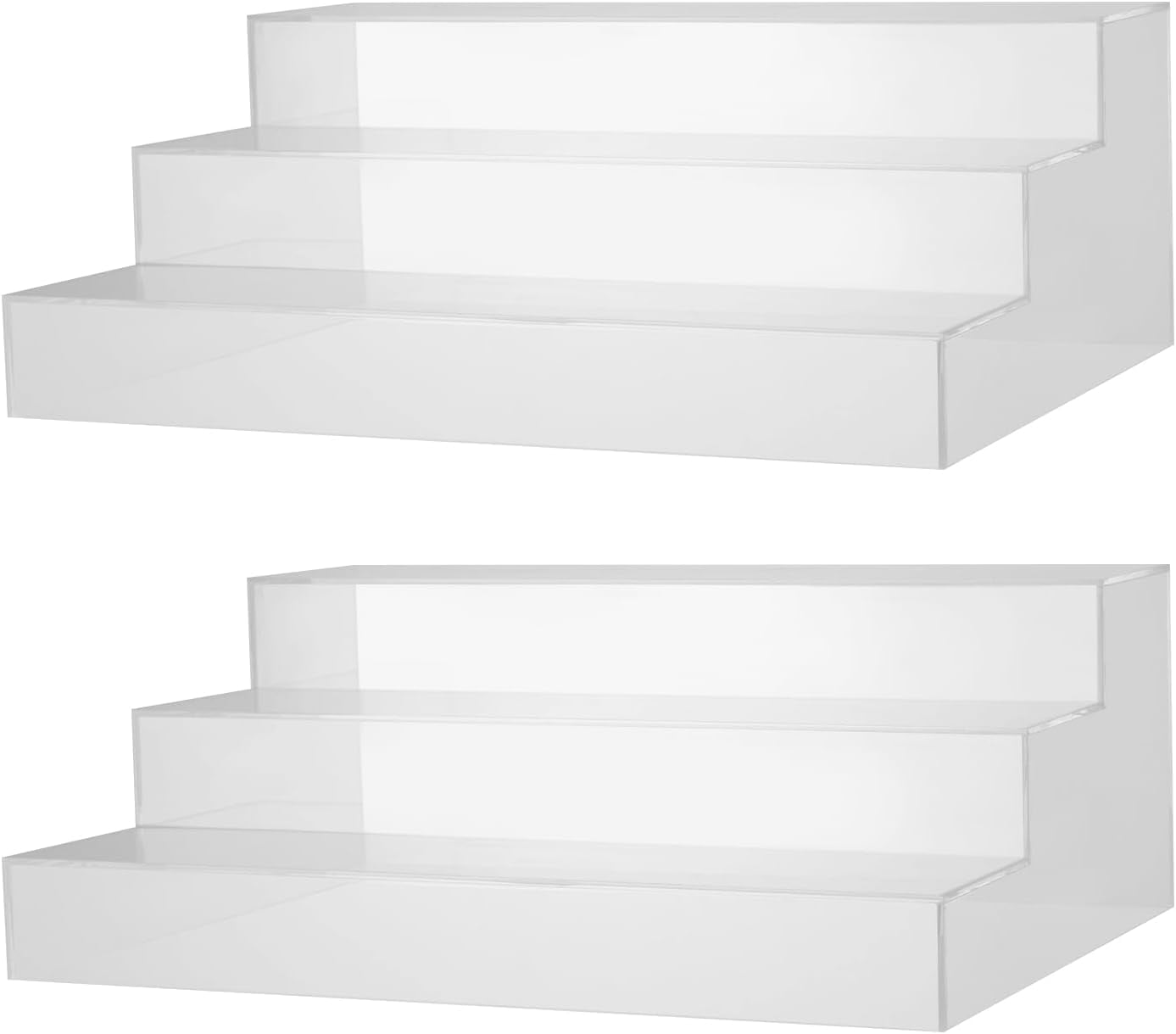 2pcs Display Stands 3-Tier Acrylic Display Shelf Collection Organizer ...