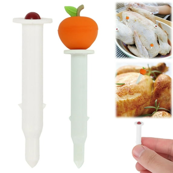 2pcs Disposable Pop-Up Turkey Thermometers, Instant Read Meat Dial, Fun ...