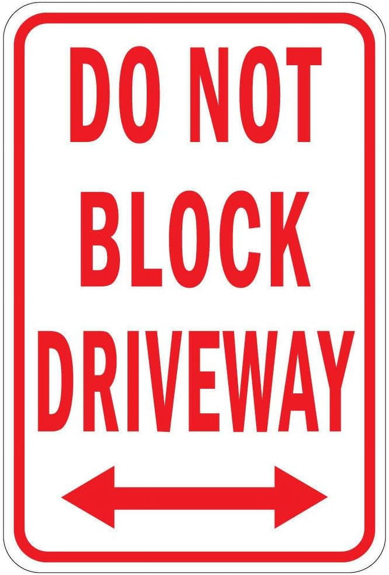 2pcs Do Not Block Driveway Vinyl Sticker Decal 8" - Walmart.com