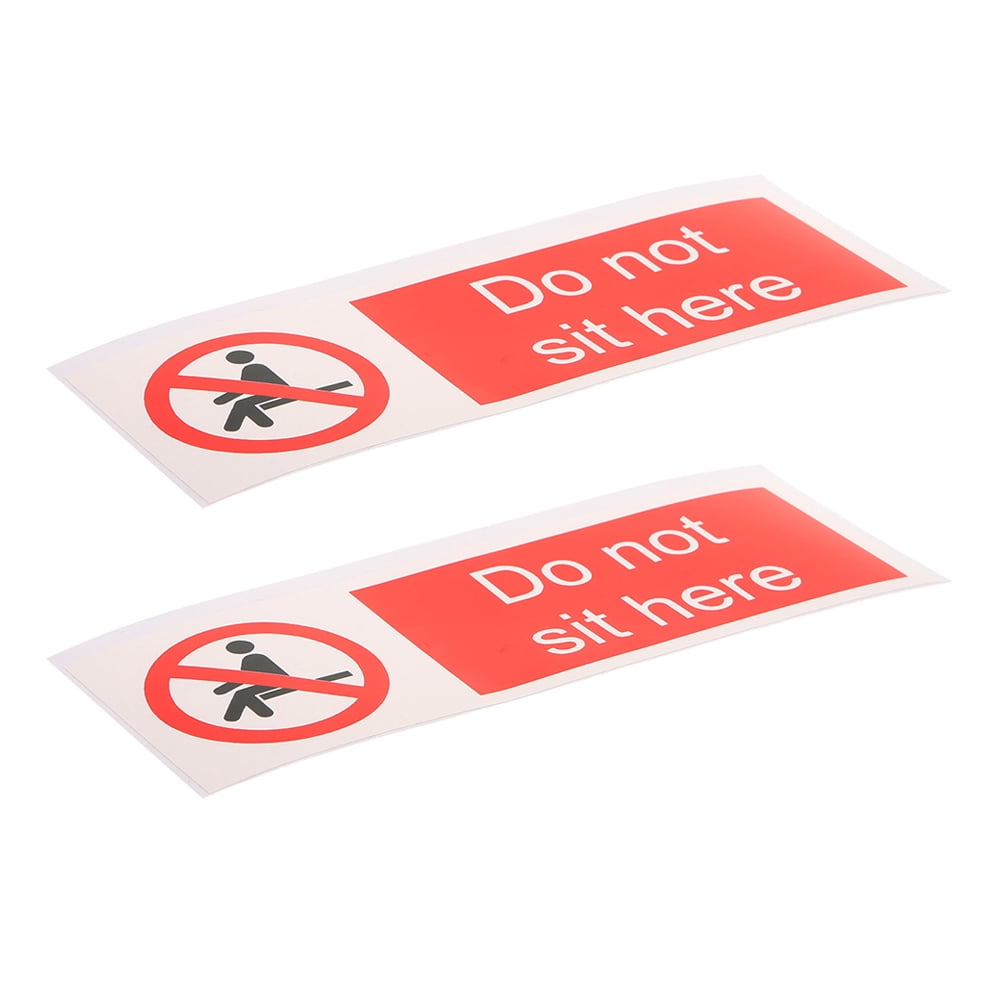 2pcs Do Not Sit Hear Sticker Self Adhesive Office Door Sign Warning ...