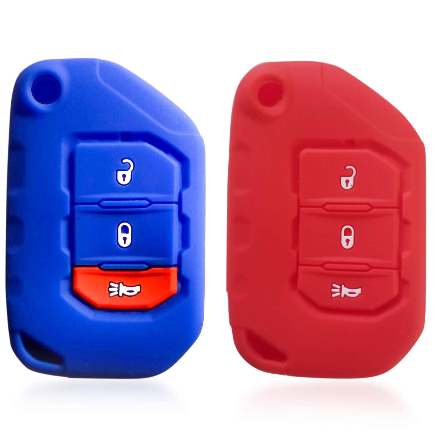 2pcs Dobrev 3 Buttons Flip Silicone Case Protector Key Fob Cover Smart ...