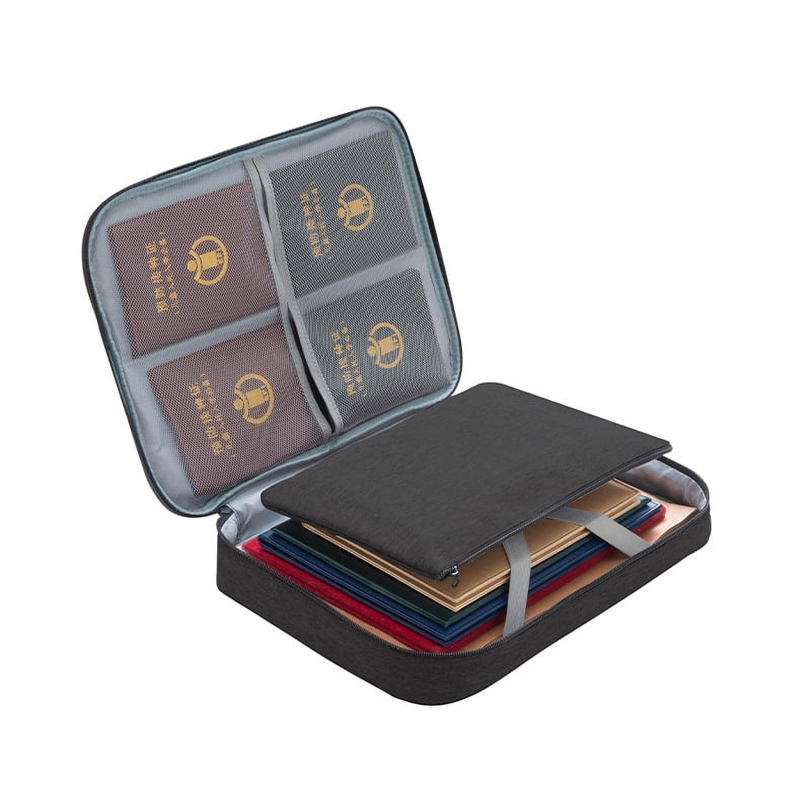 Black Grain File Box with Lock for Home 2pcs Safe Storage of Cards ...