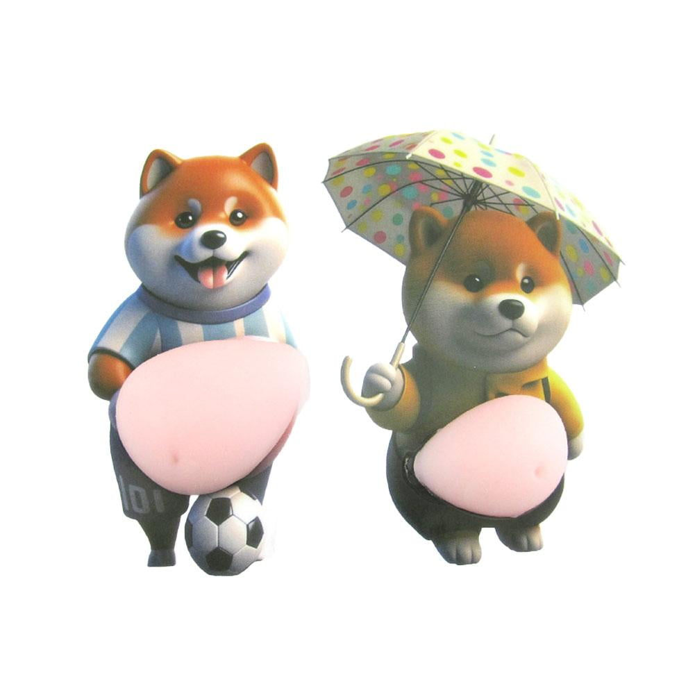 2pcs Dog Belly Sticker, Anti-Scratch Protection Corgi Stickers, 3D Soft ...