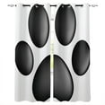2pcs Dog Paw Black Paw Print Puppy Grey Footprint Window Curtains ...