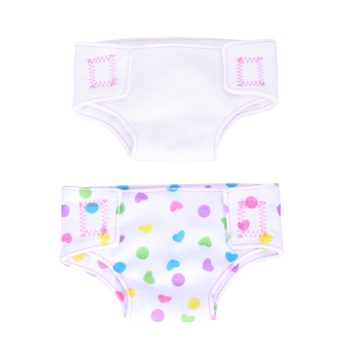 Tineasur Doll Diapers Pretend Play 2Pcs 5.89X3.93X0.39in - Walmart.com