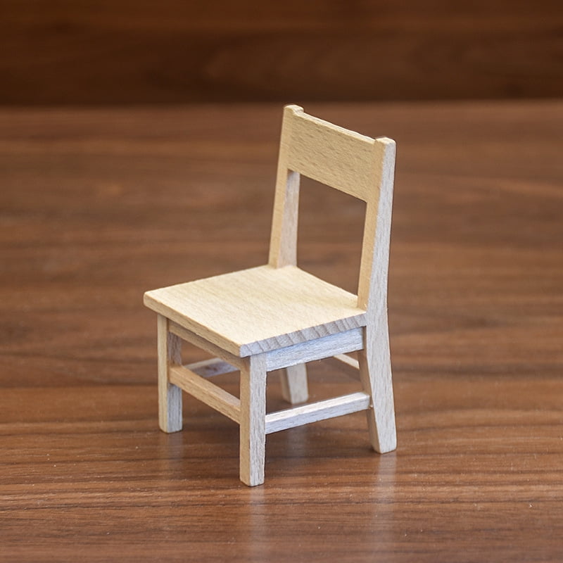 2pcs Doll House Miniature Chair Models Doll House Chair Prop Miniature ...
