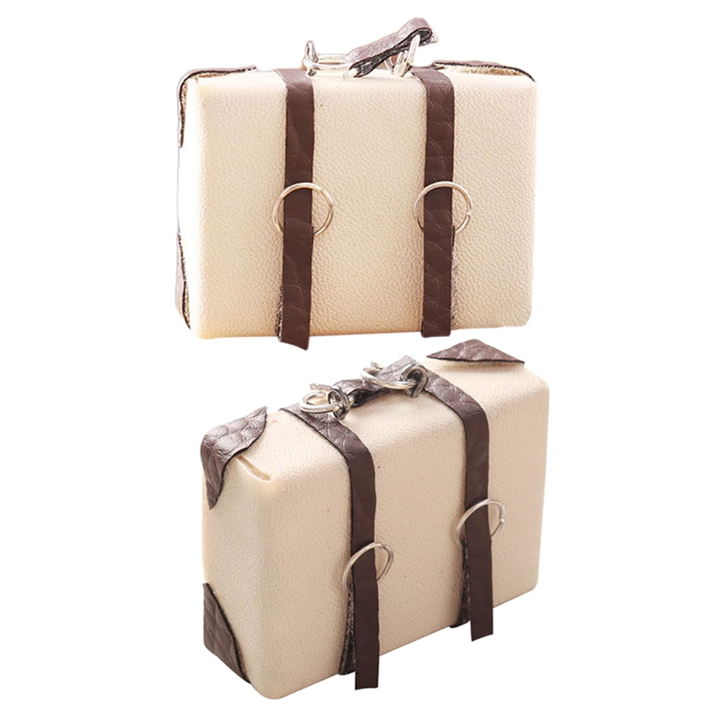 2pcs Doll House Miniature Luggage Mini Trunk Case Doll Furniture Mini ...