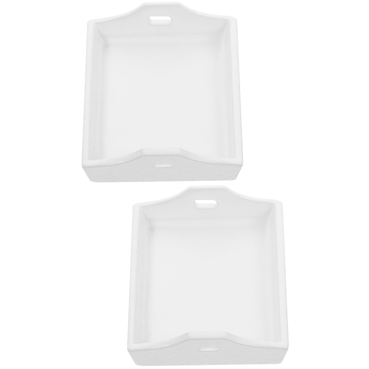 2pcs Doll House Miniature Tray Model Wooden Tray Model Tray Prop Food ...