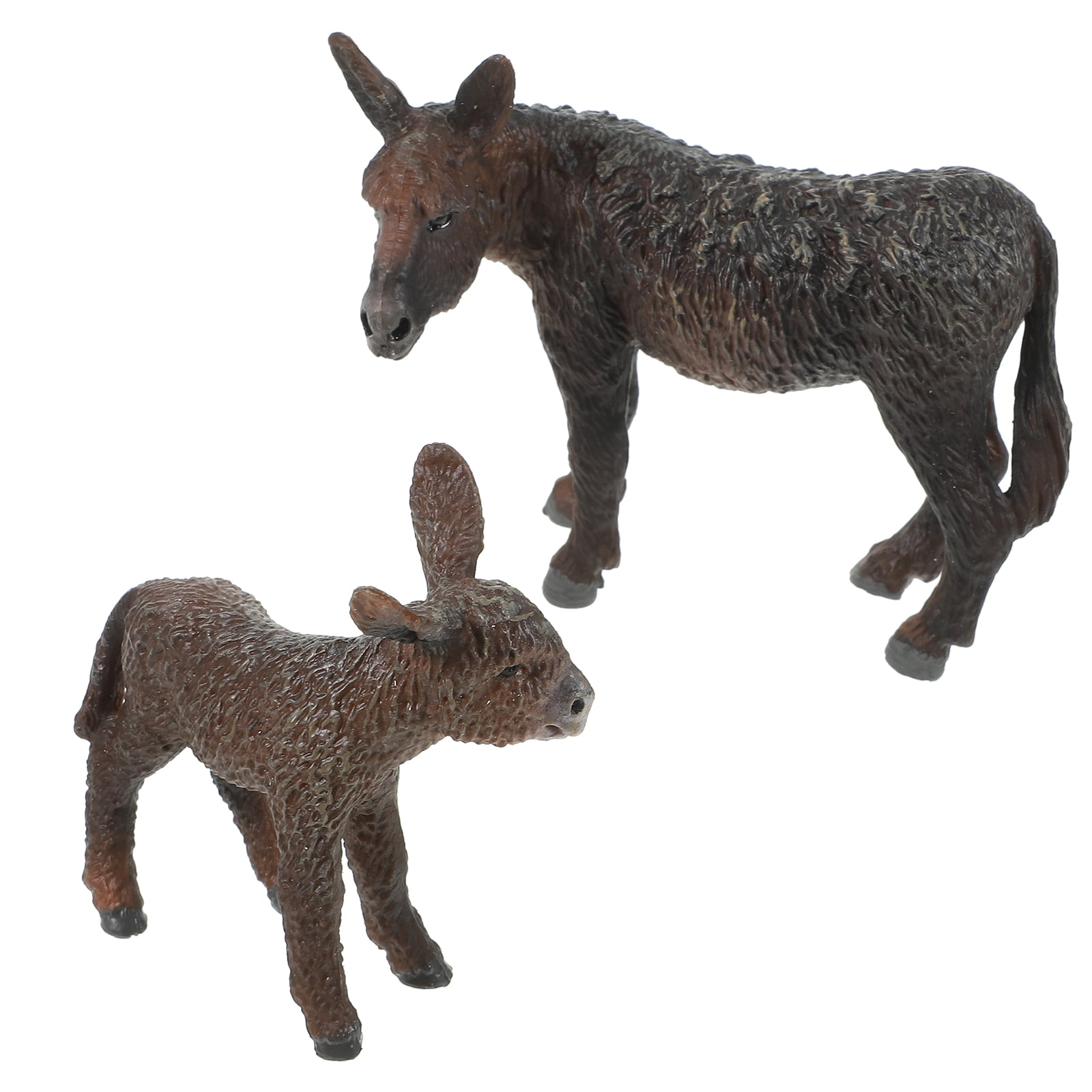 2pcs Donkey Statue Desktop Animal Statue Kids Donkey Model Standing ...
