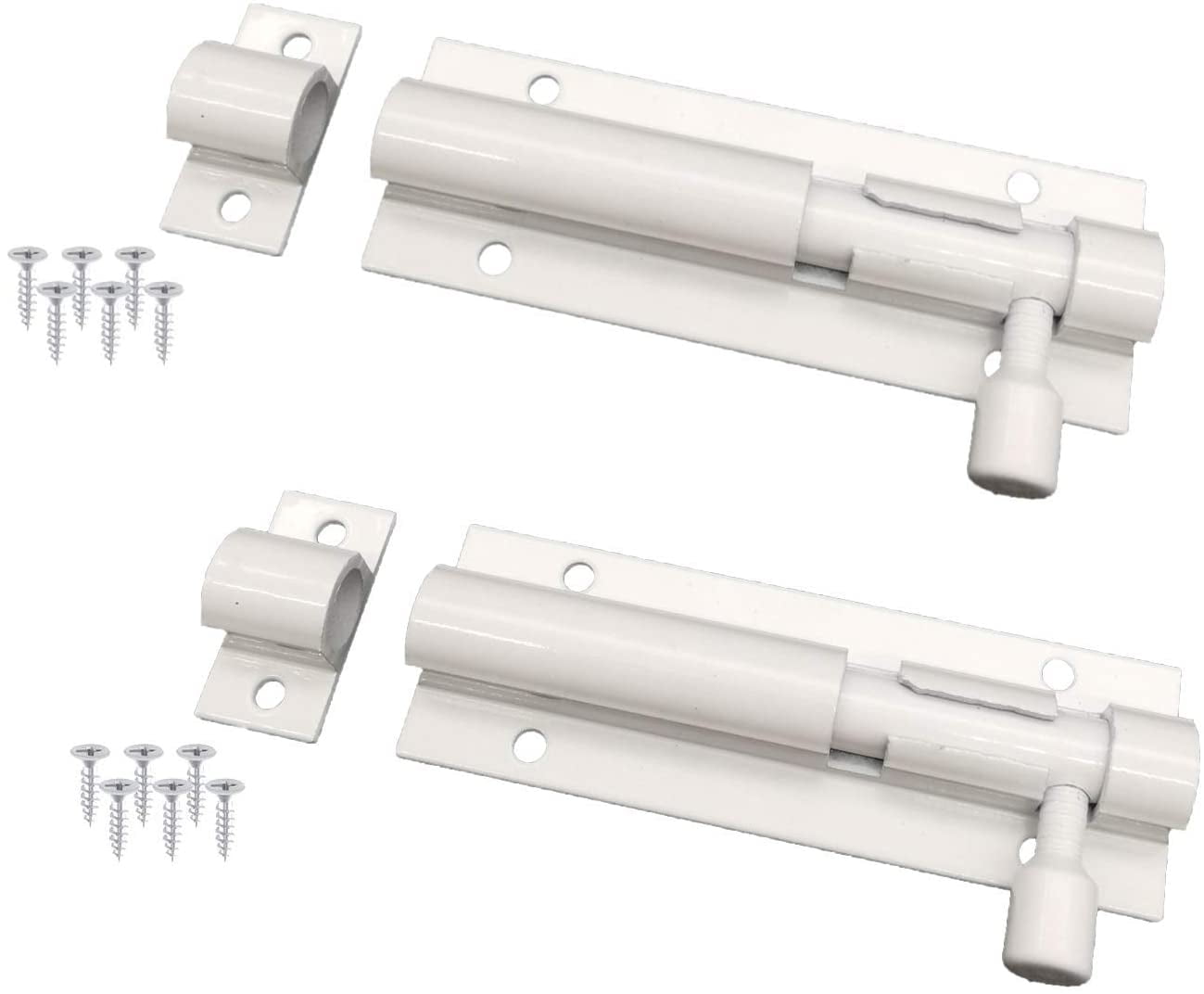 2pcs Door Latch Bolt Lock, Stainless Steel Latch Bolt Sliding Lock, 3 ...