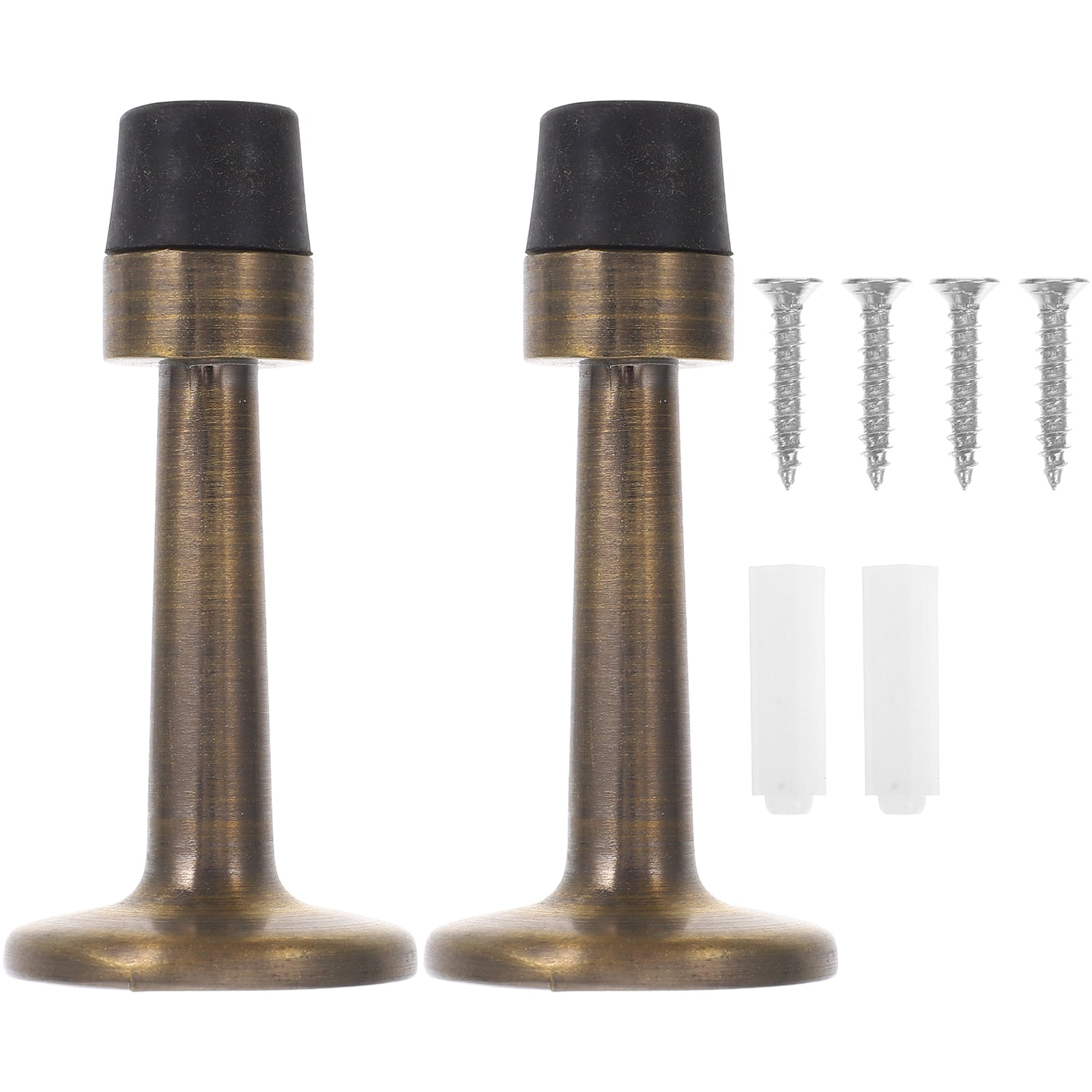 2pcs Door Stopper Rubber Bumper Metal Door Stops Door Holder Kickdown ...