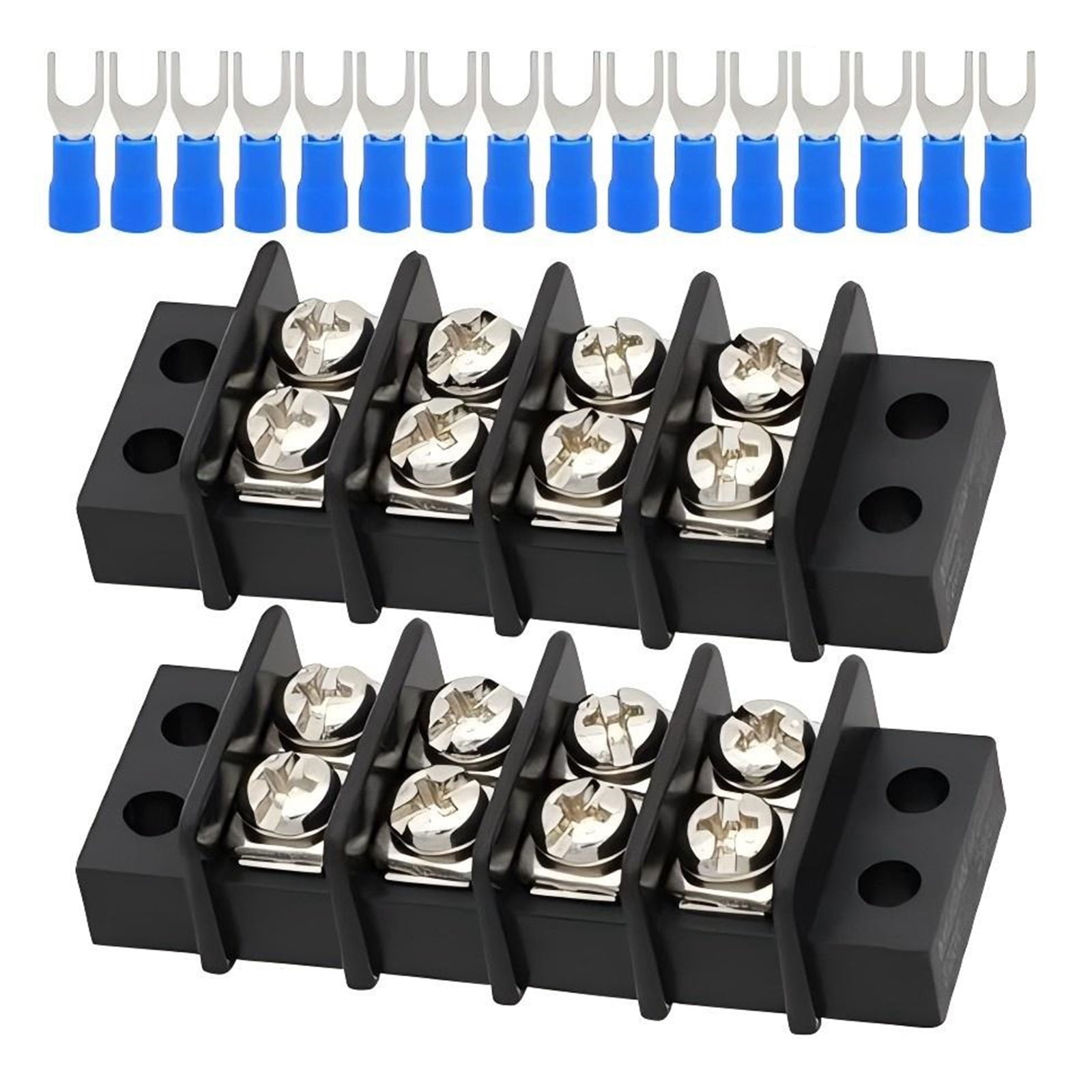 2pcs Double Row Screw Circuits Blocks 2-12 Positions For Safe Wiring ...