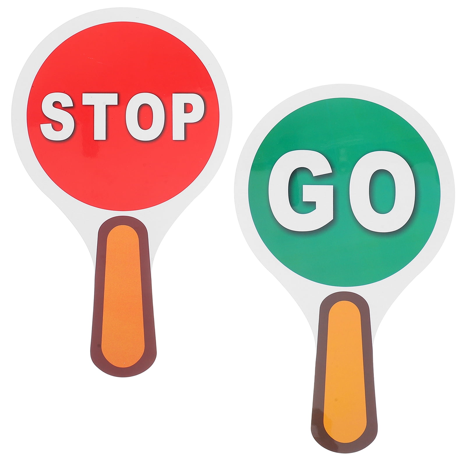 2pcs Double-Sided Stop and Handheld Signal Sign Waterproof Traffic ...