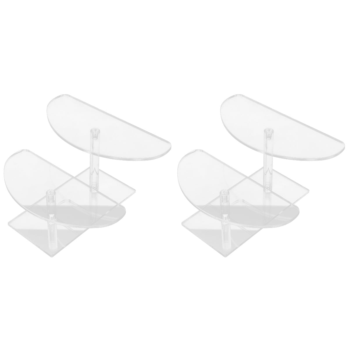 2pcs Double Tier Acrylic Riser Action Figures Collection Holder Perfume ...