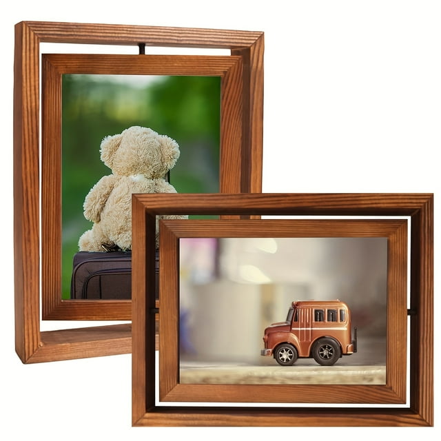 2pcs Double-sided Frame, Rotating Frame, With Double-sided Real Glass ...