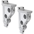2pcs Drapery Sconces Silver Curtain Rod Holders Brackets with 1-4/7 ...