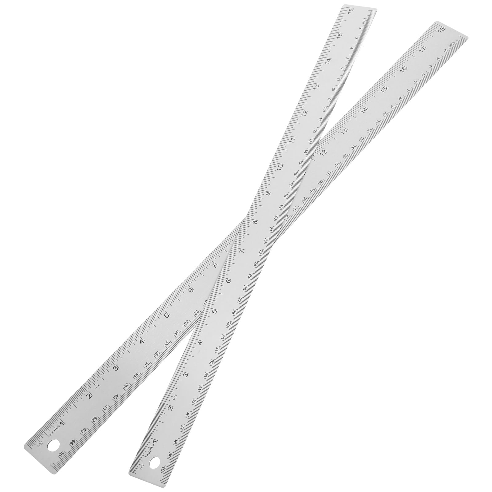 2pcs Drawing Ruler Office Drawing Ruler Stainless Steel Ruler Marking ...