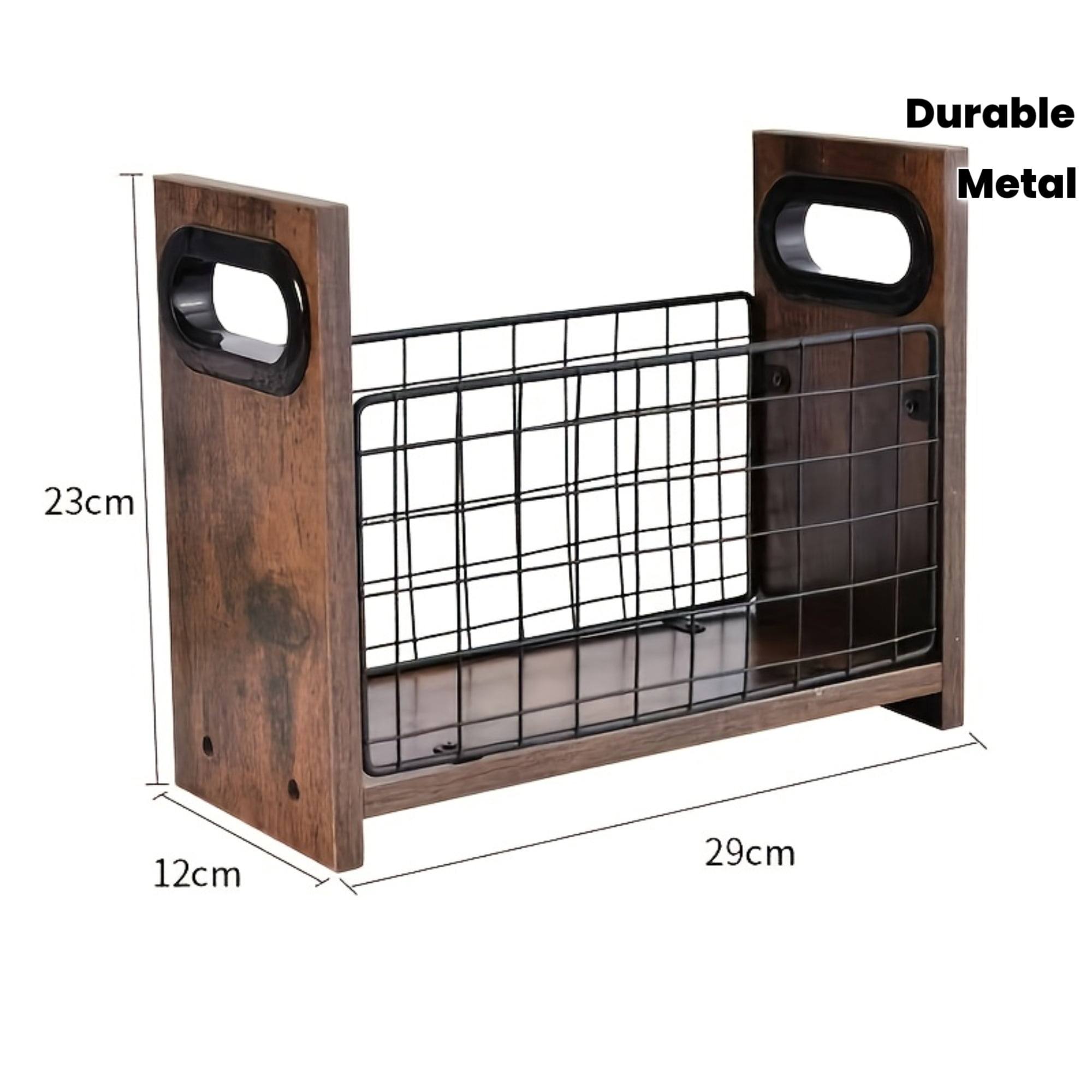 2pcs Durable Metal Rectangular Storage Baskets with Handles, Modern ...