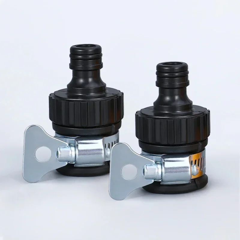 2pcs Durable Universal Water Faucet Adapter Plastic Hose Fitting Quick ...