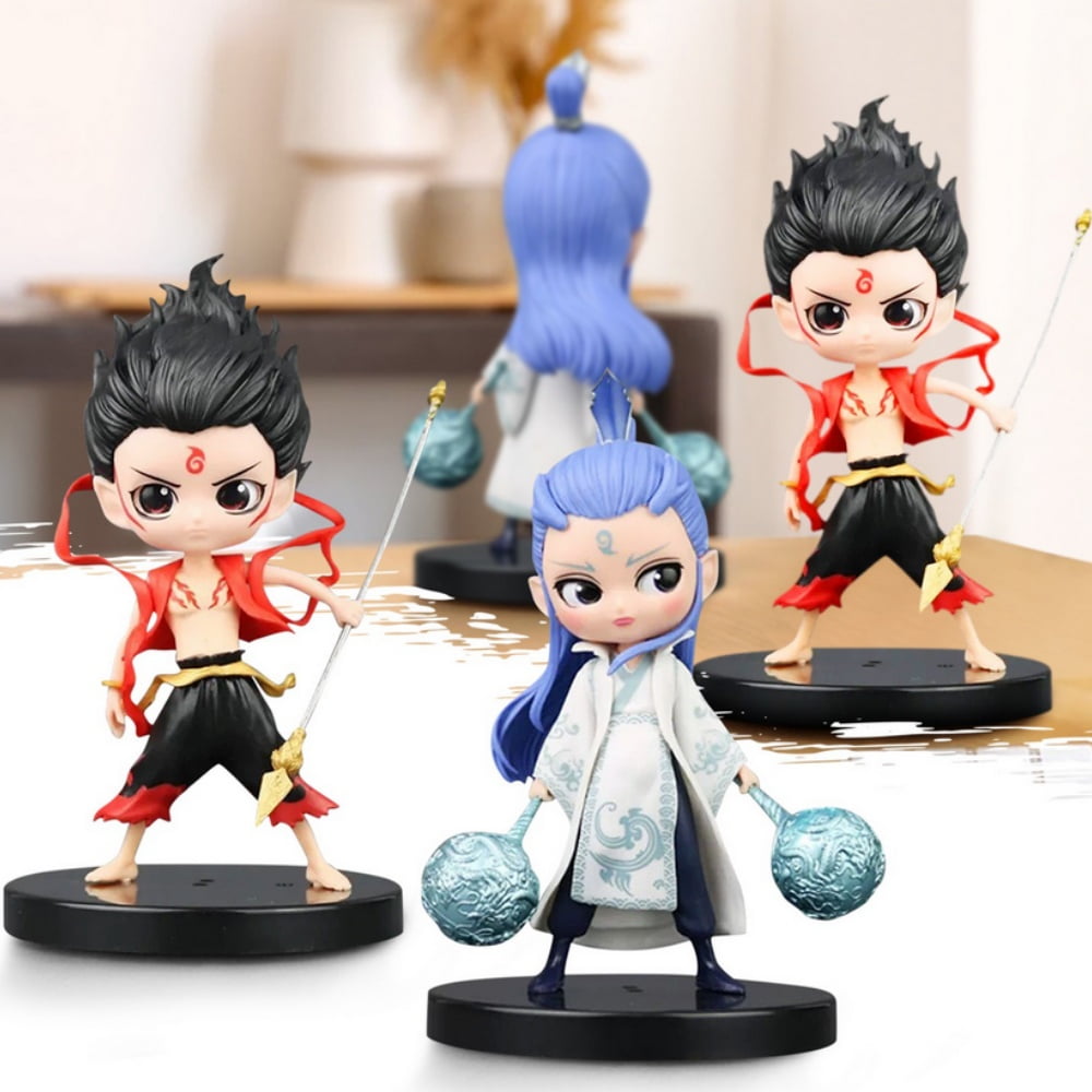 2pcs Dynamic Duo Alert! - Nezha & Ao Bing Q Series Figures Bring The ...