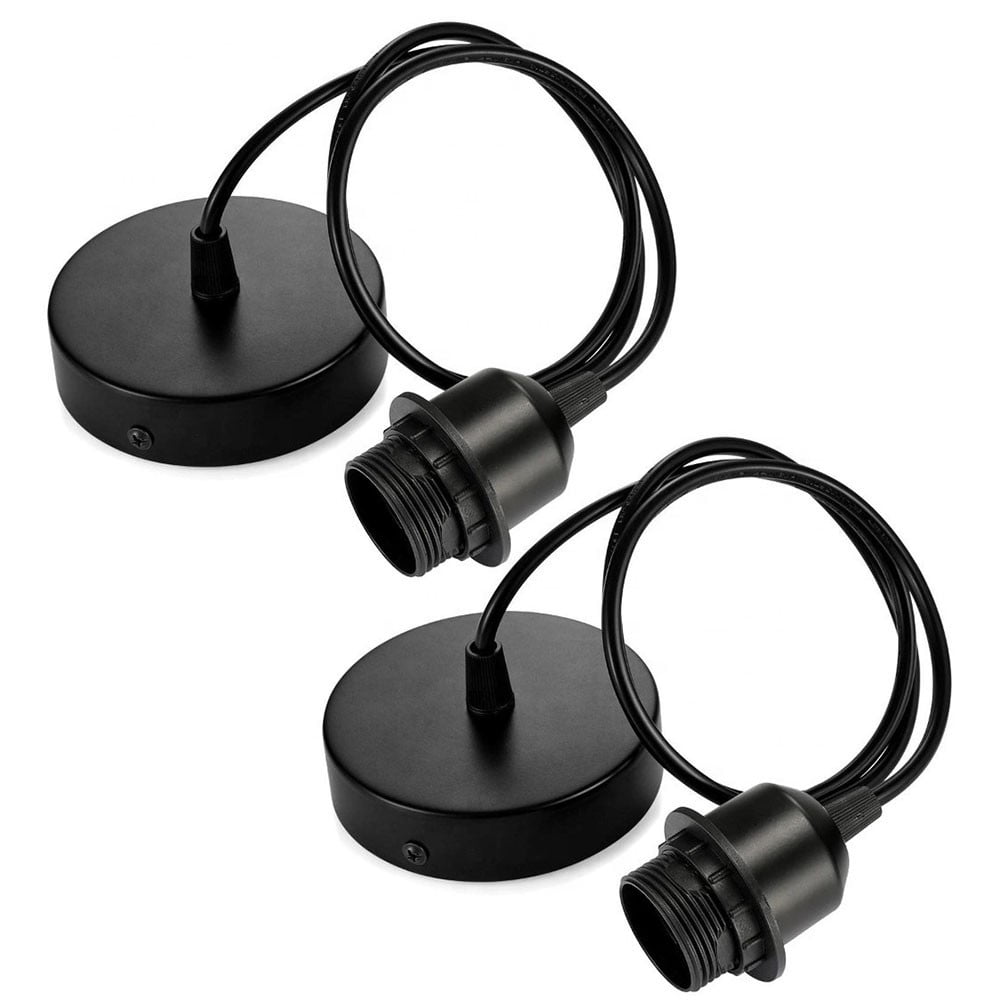 2pcs E27 Lamp Holders with Cable with Mounting Ring DIY Pendant Light ...