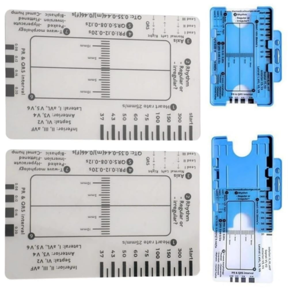 2pcs ECG 7 Step Ruler, EKG Rulers, ECG 7 Step Ruler for ECG/EKG ...