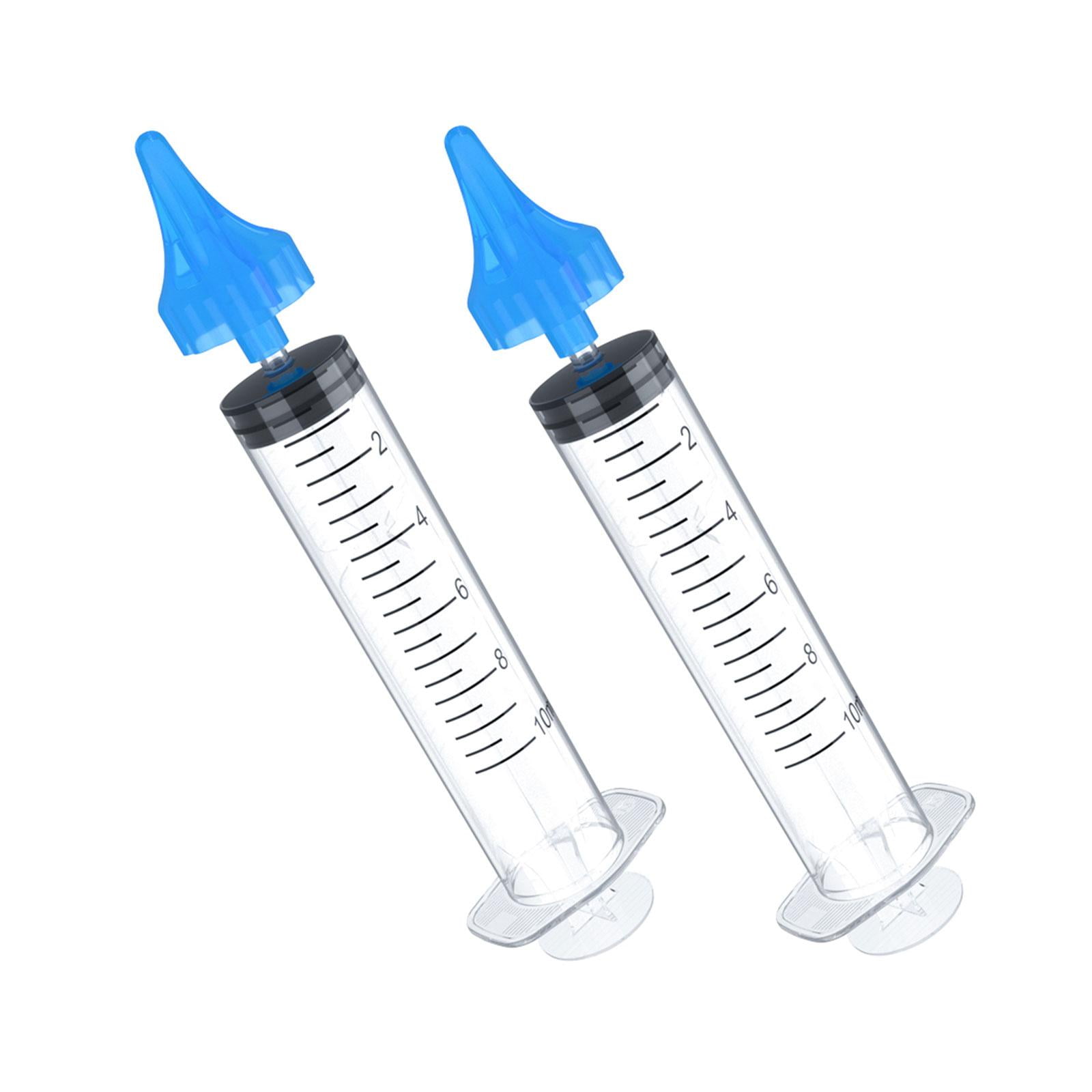 2pcs Ear Wax Remover Syringe Kit Ear Cleaner with Soft Silicone Tips ...