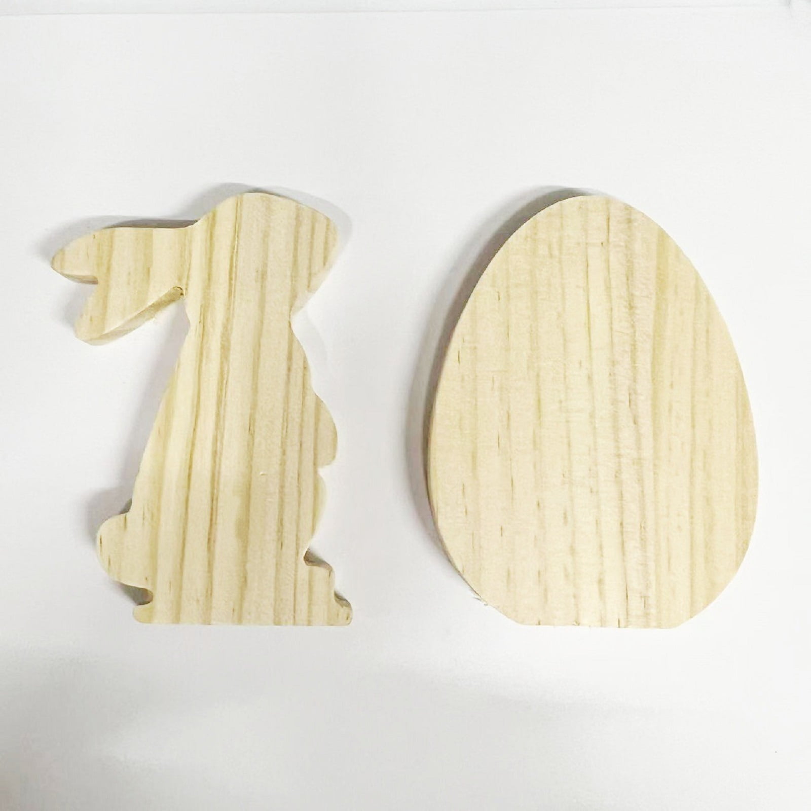 2pcs Easter Wooden Bunny Cutout Decorations, Wood Easter Bunny ...