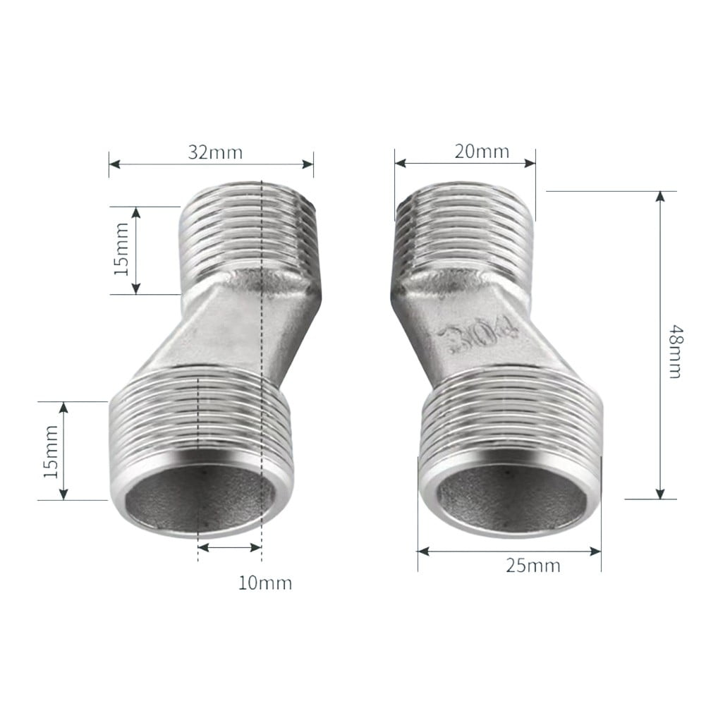 2pcs Eccentric Adapter Kitchen 40 Degree Adjustable Faucet Angled ...