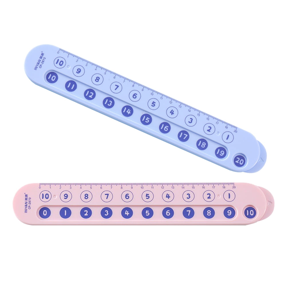 2pcs Educational Math Ruler for Children Double Line Slide Ruler ...