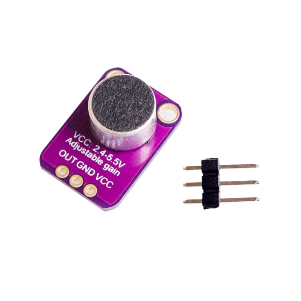 2pcs Electret Microphone MAX4466 Module Adjustable Gain Purple Breakout ...