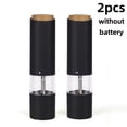 2pcs Electric Salt & Pepper Grinder, Adjustable Coarseness, LED Light ...