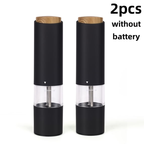 2pcs Electric Salt & Pepper Grinder, Adjustable Coarseness, LED Light ...
