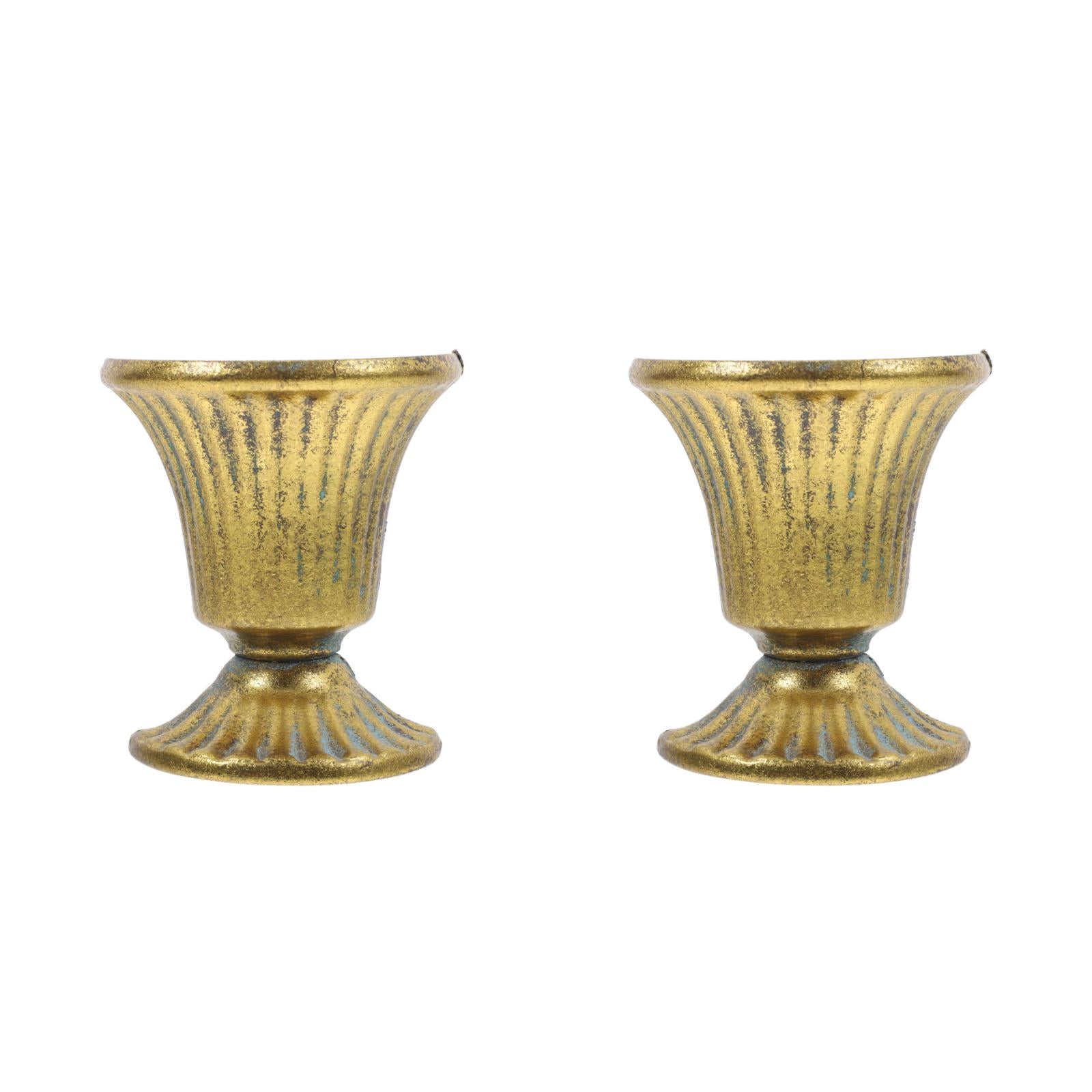 2pcs Elegant Wall Planter Decorative Metal Half Vase Indoor Plants Wall ...