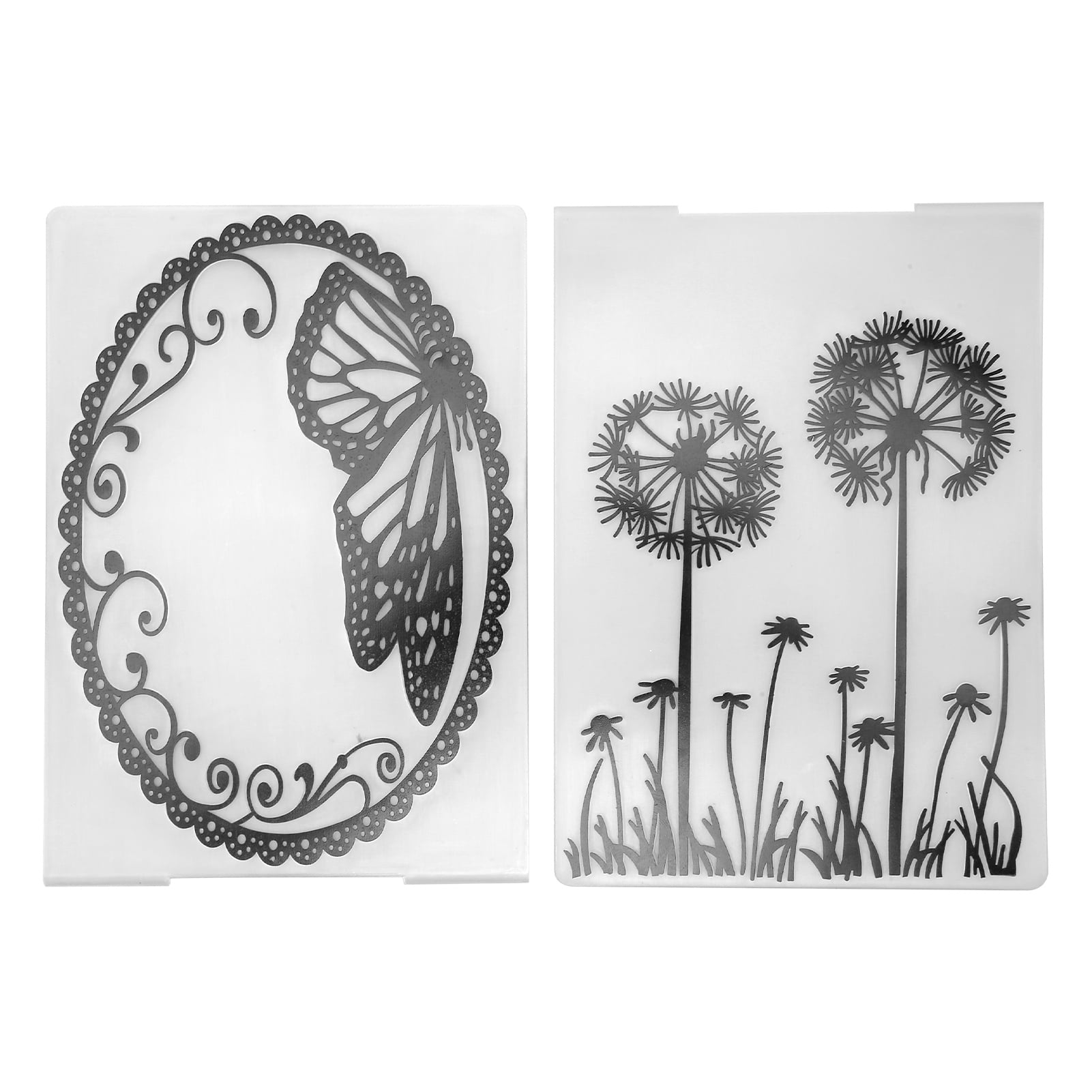 2pcs Embossing Folder Dandelion Butterfly Embossing Folder Stencil for ...