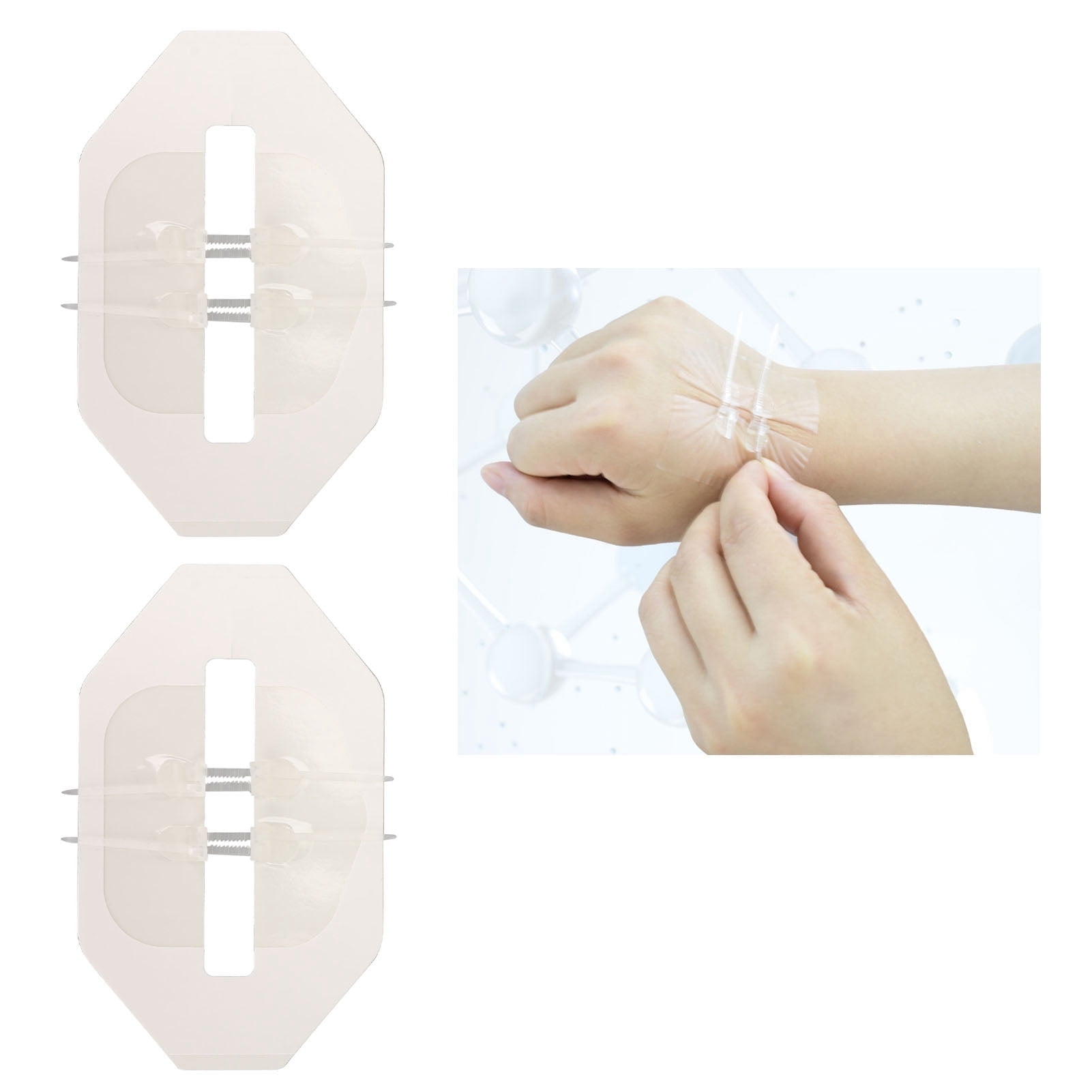 2pcs Emergency Wound Closures Adhesive Bandages Zip Stitch Laceration ...