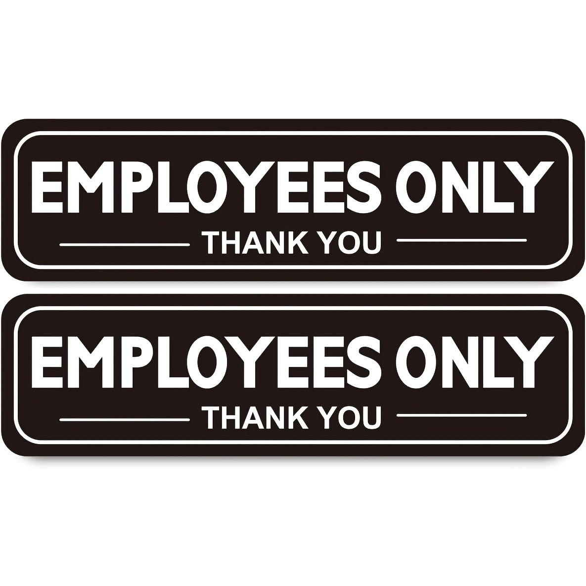 2pcs Employee Signature Stickers, Black Acrylic, Adhesive Backed ...