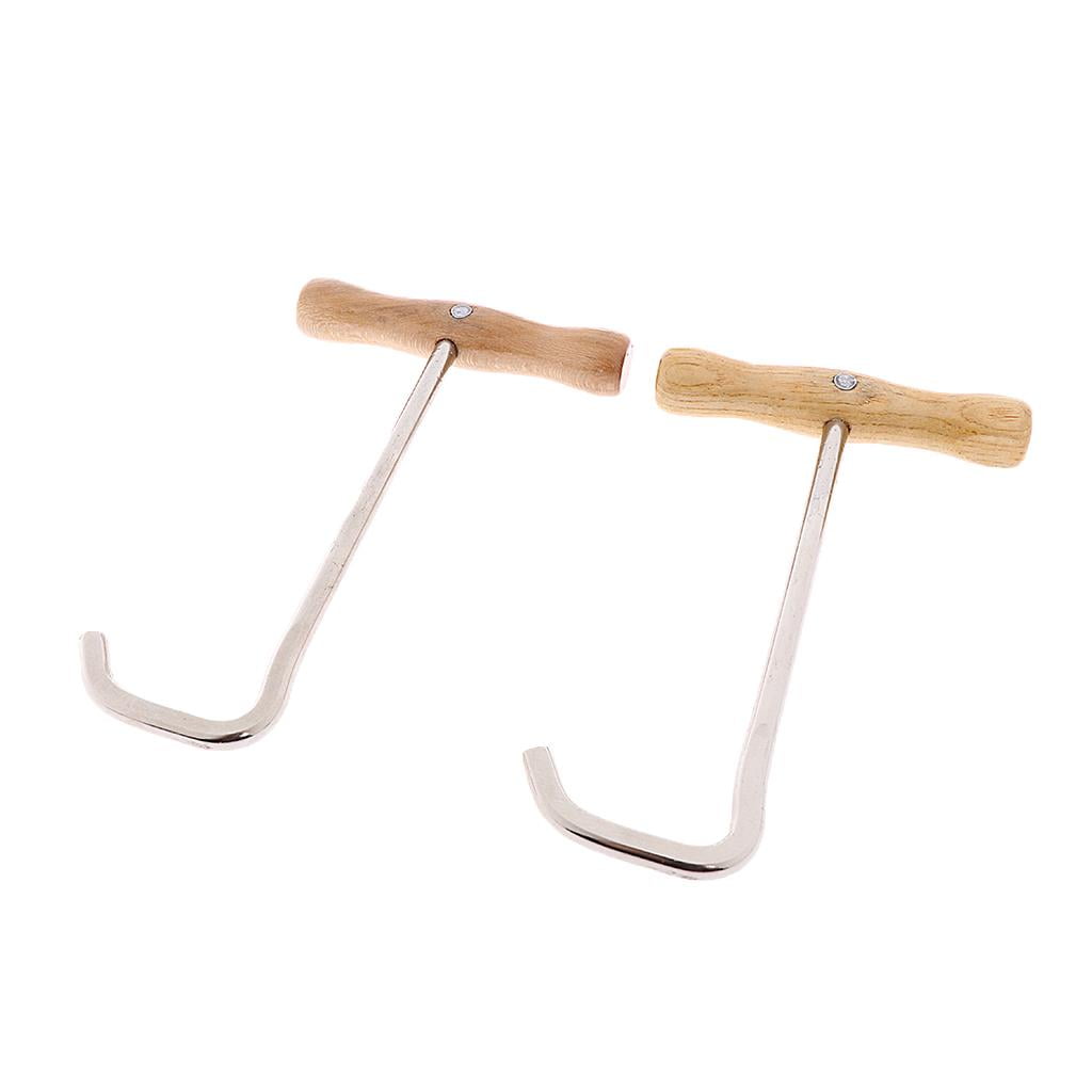2pcs Equestrian Boots Pulls Boots Hooks with Wood Handle Equestrian ...