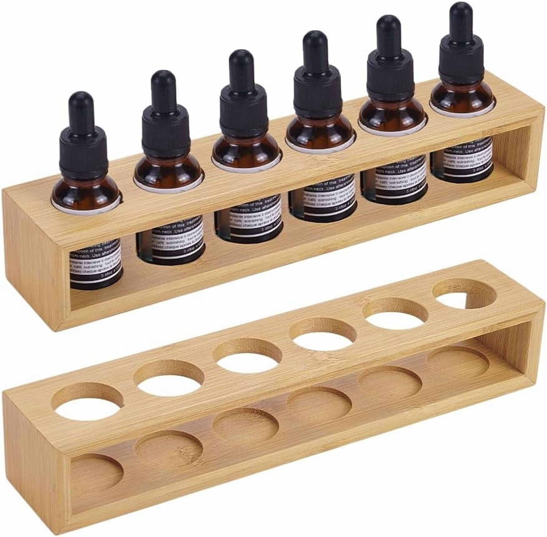 2pcs Essential Oils Storage Rack Each 6 Slots Oil Bottle Display Holder ...