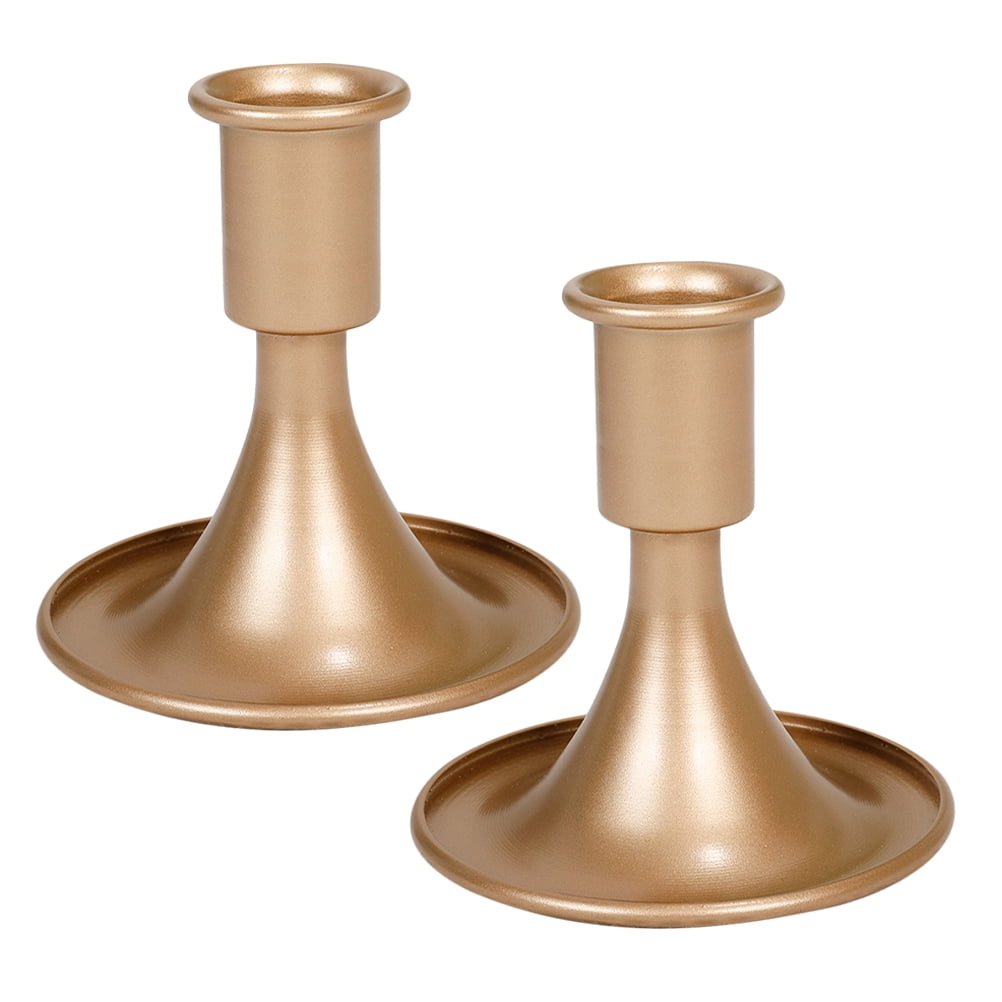 2pcs European Style Candle Holders Iron Candlestick for Table Fireplace ...