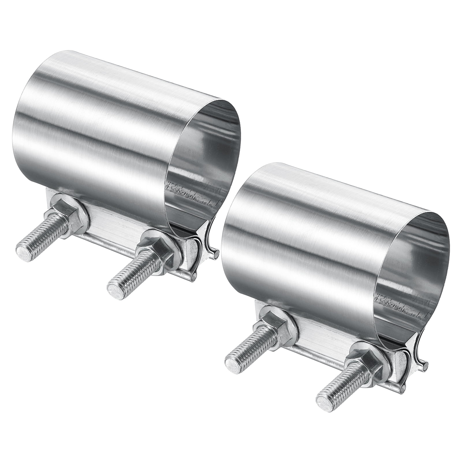 2pcs Exhaust Clamp 2.4" Stainless Steel Lap Joint Band Clamp Exhaust ...