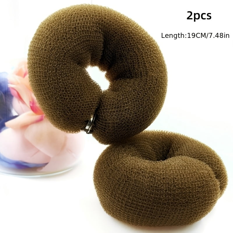 2pcs Exquisite Retro Mesh Bun Maker - Hollow Hair Donut, Classic Bun ...