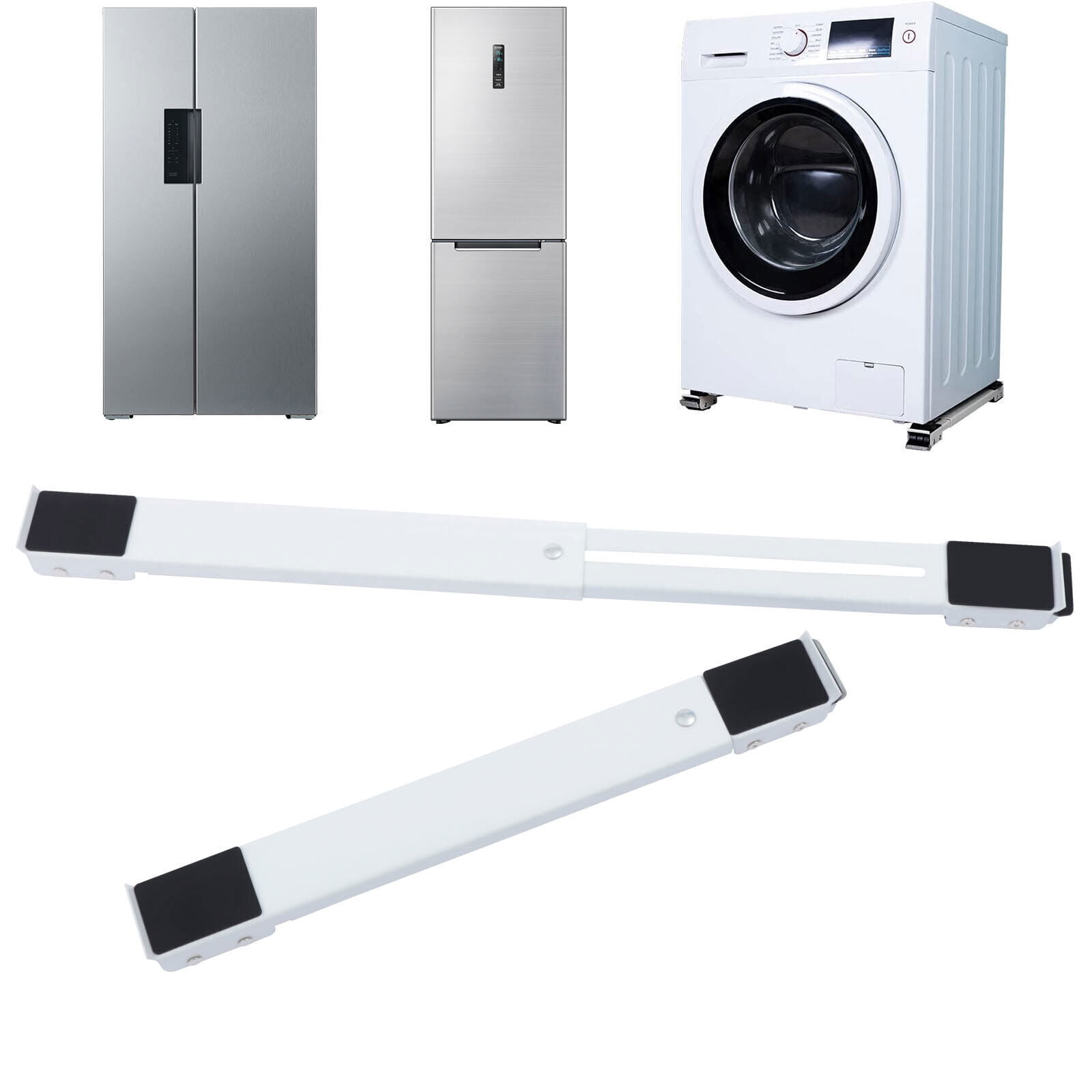 2pcs Extendable Appliance Furniture Roller Base Adjustable Washing ...
