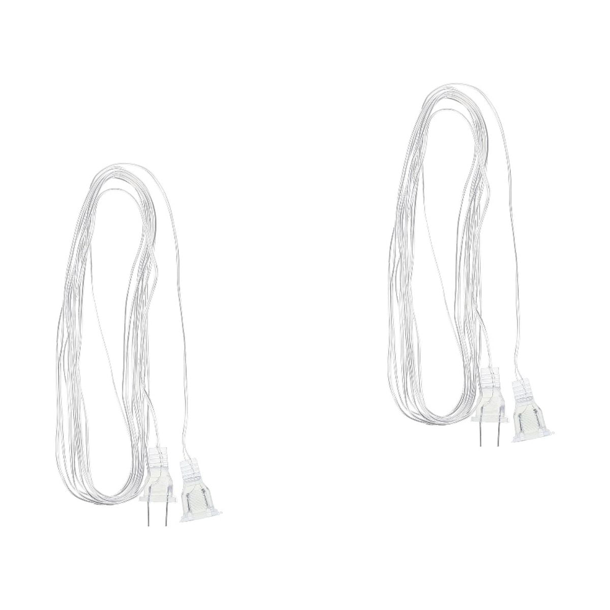 2pcs Extended LED Lamp Cable Festival Light Extension Wire Light ...