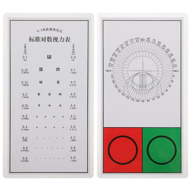 2pcs Eye Chart Wall Chart Professional Eye Exam Standard Visual Eye ...