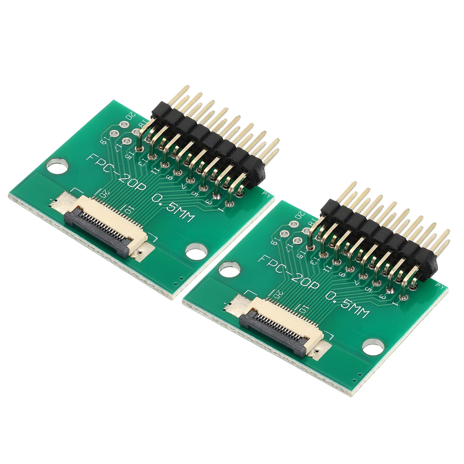 2pcs FFC FPC Connector Board 16 Pin 0.5mm Socket to 2.54mm Double Row Right Angle Pin Header ...